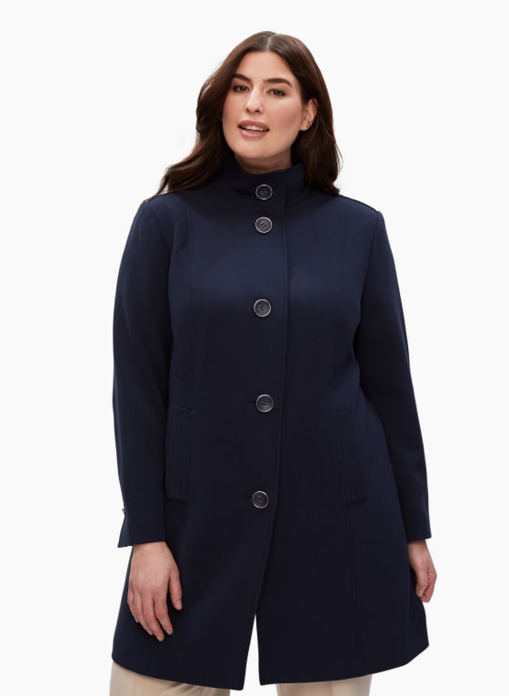 Button Front Coat - Laura