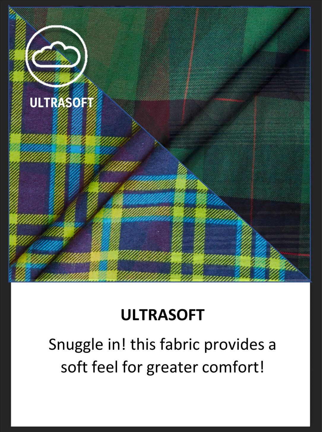 Eddie Bauer Gray Windowpane Premium Fleece Fabric